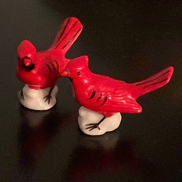 Vintage | Art | Micro Mini Ceramic Cardinal Birds Perfect For Christmas ...